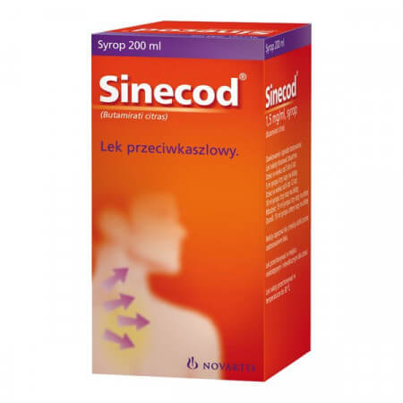 Sinecod, 1,5 mg/ml, syrop, 200 ml | Apteka internetowa Puls