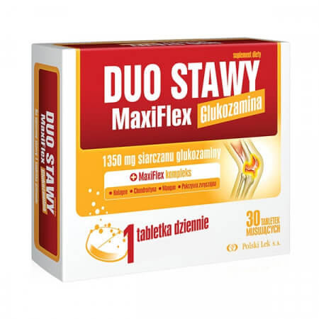 Duo Stawy MaxiFlex 1350 mg kolagen 30 tabletek musujacych | Apteka ...